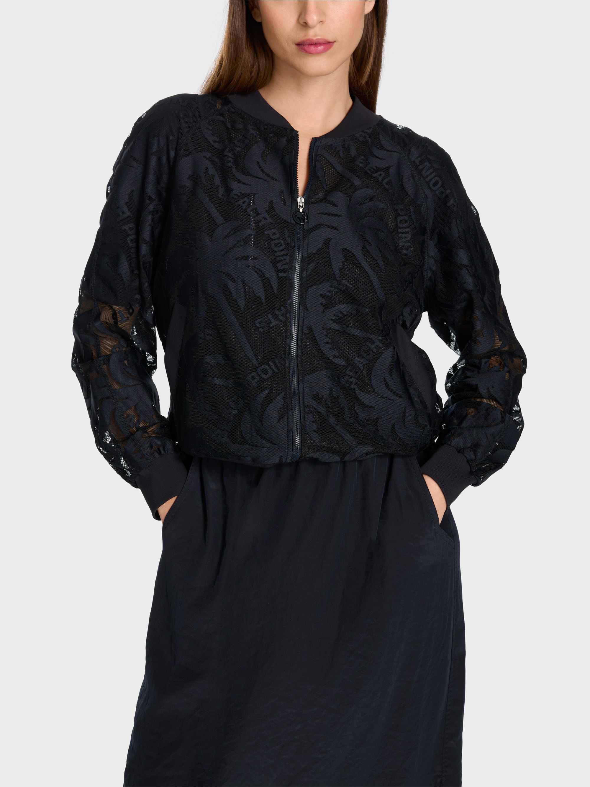 Jacket with beach dot motif | marc-cain.com/en
