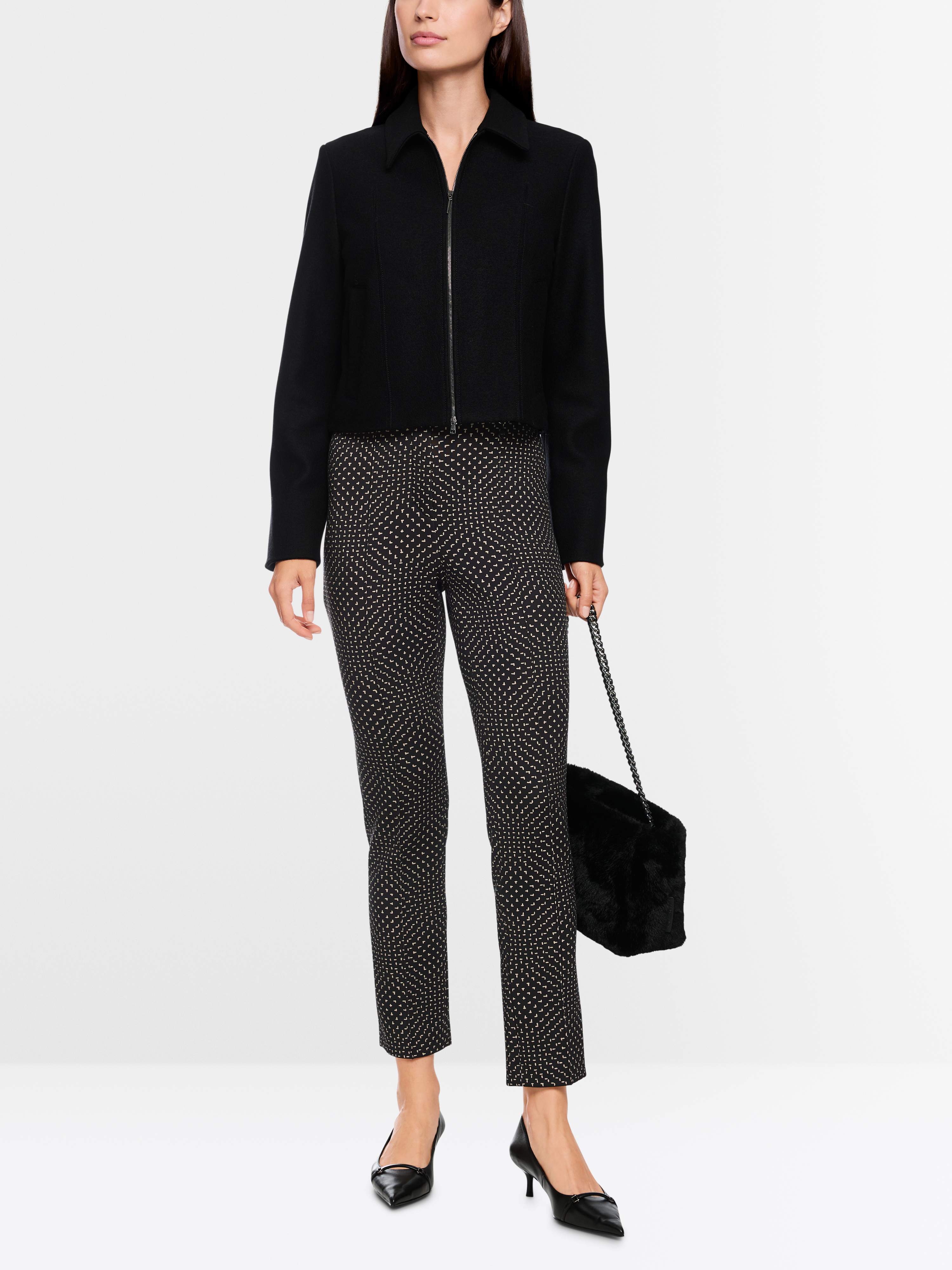 SYDNEY printed scuba trousers | marc-cain.com/en