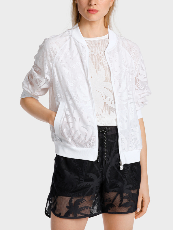 Jacket with beach dot motif | marc-cain.com/en