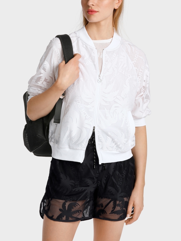 Jacket with beach dot motif | marc-cain.com/en